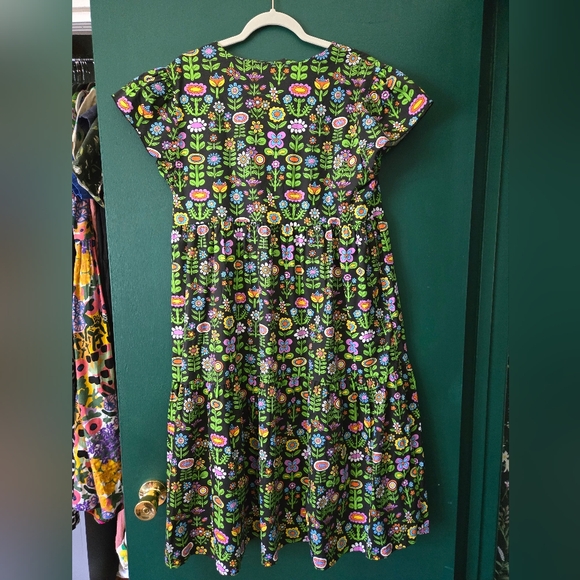 Nooworks | Dresses | Nooworks Floral Dress Green And Purple | Poshmark